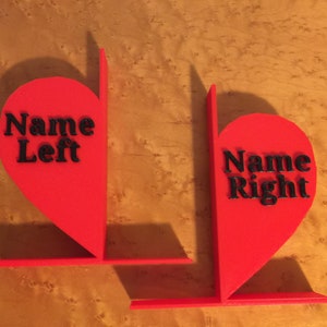 Valentine's Day Heart Bookends - Customize With Your Names! Gifts for ...