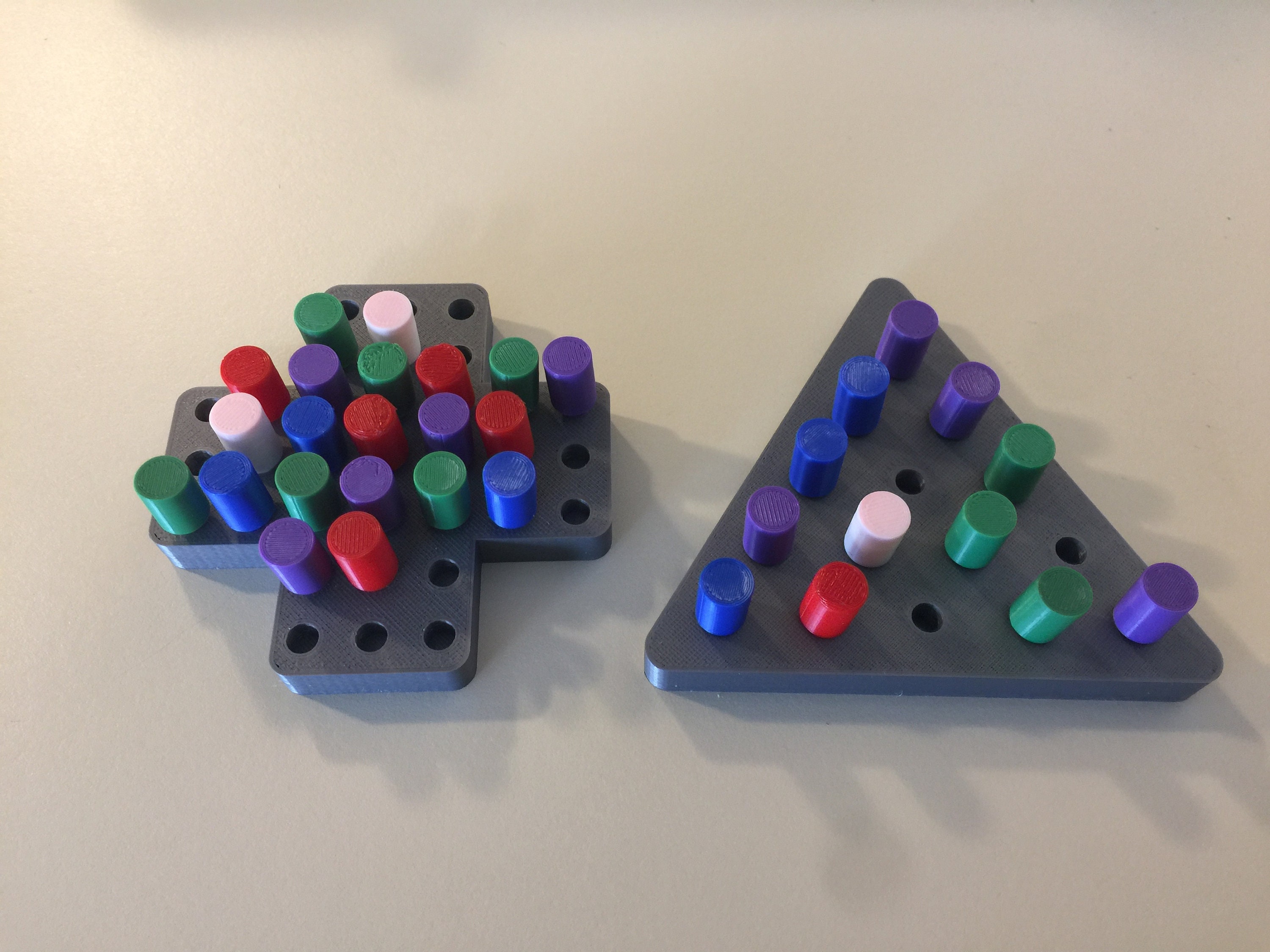 Peg Solitaire 2 Styles Available 3D Printed Games Triangle - Etsy