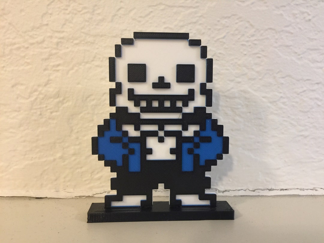 Undertale Sans Figure Stand 3D Printed Figurine Gaming Desk