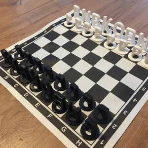 Letter Chess - 3D Printed Chess Pieces [BOARD NOT INCLUDED], Custom ...