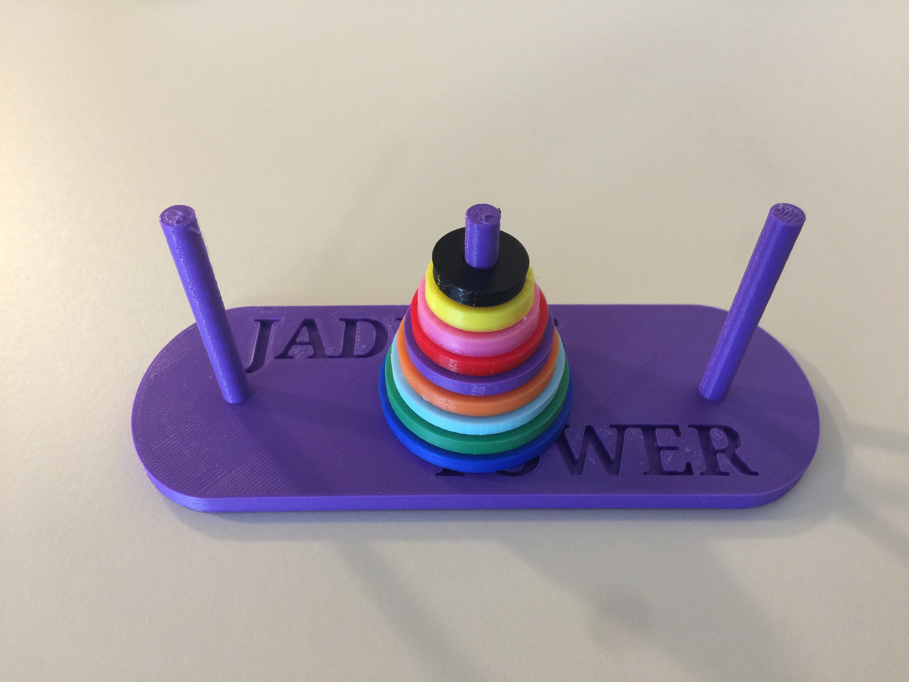 Tower of Hanoi Personalizable Puzzle Game STEM Games Games - Etsy