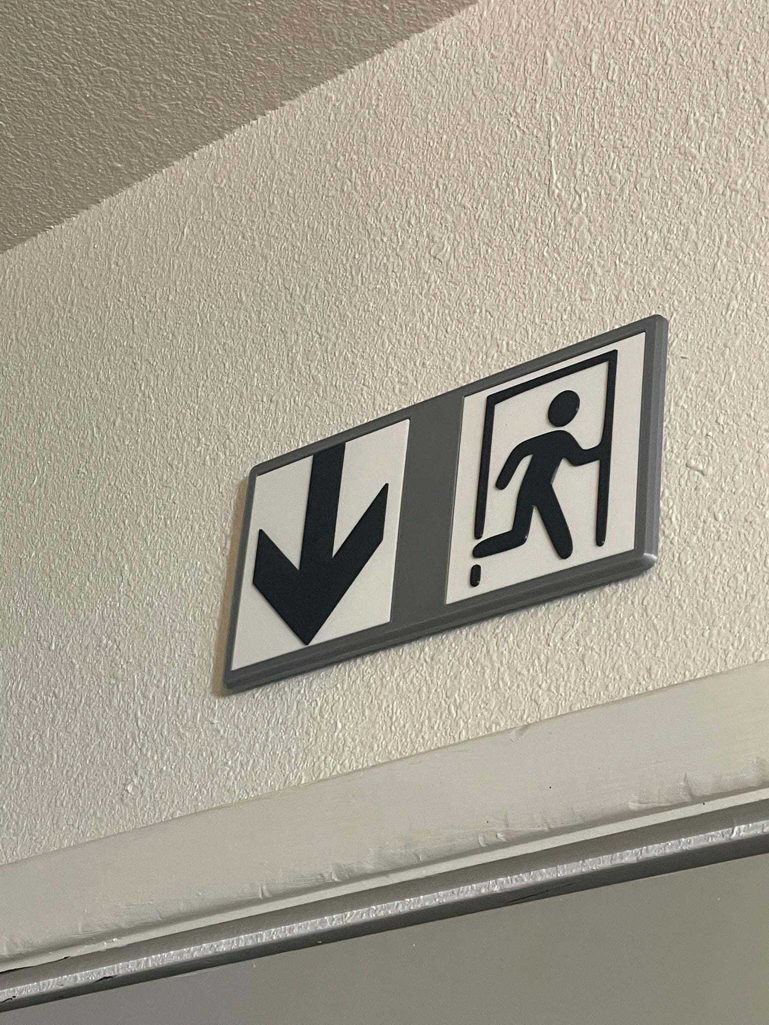 Portal Exit Sign - 3D Printed Portal Wall Hanging - Etsy Australia