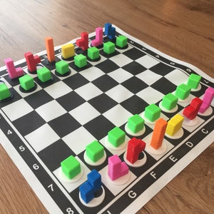 Tetris Chess - 3D Printed Chess Pieces [BOARD NOT INCLUDED], Custom ...