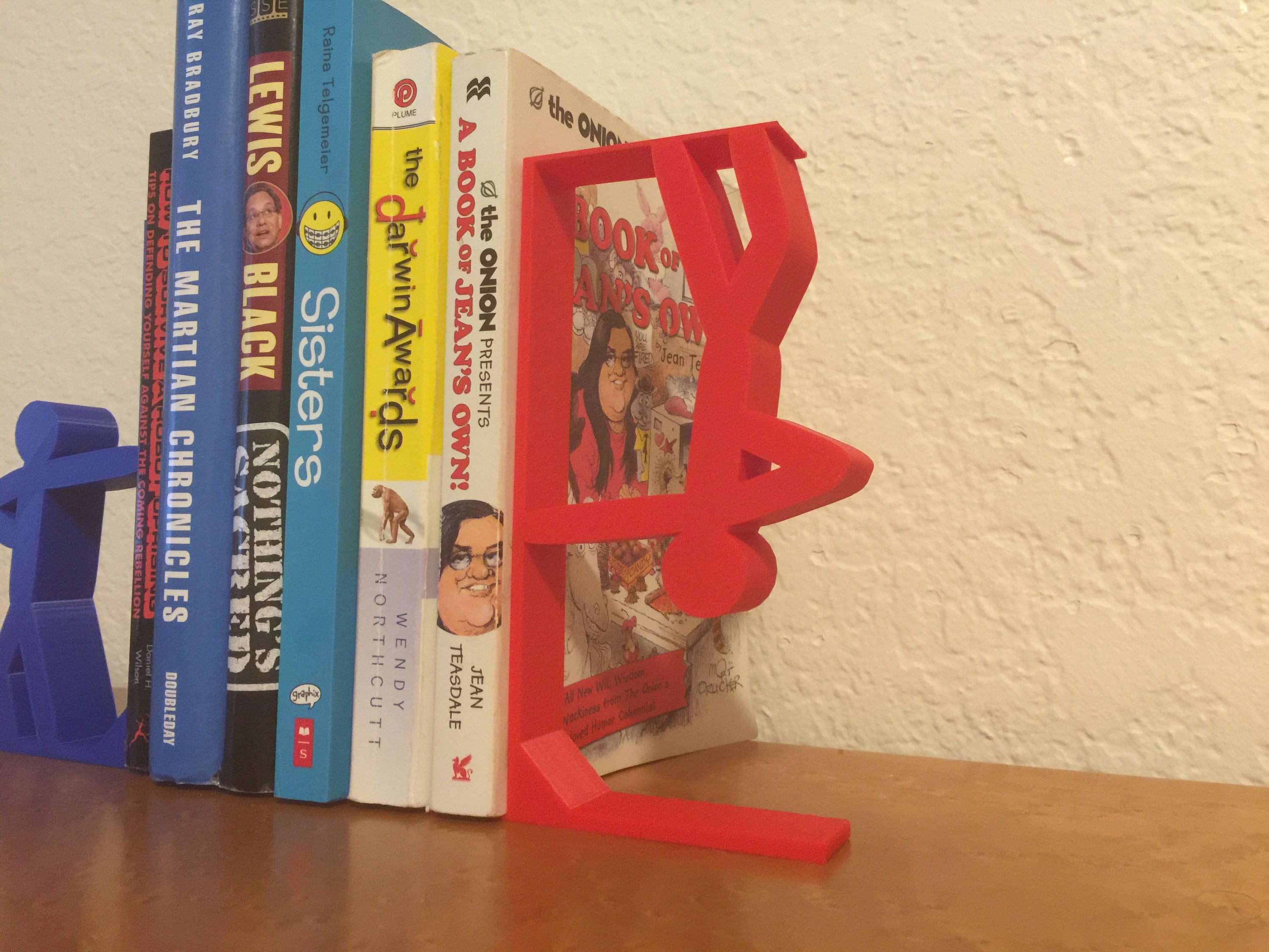 Leaning Upside-down Bookends - Gifts for Readers and Kids, 3D Printed ...
