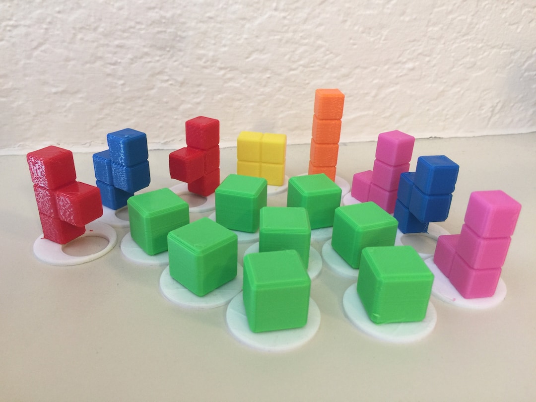 Tetris Chess - 3D Printed Chess Pieces [BOARD NOT INCLUDED], Custom ...