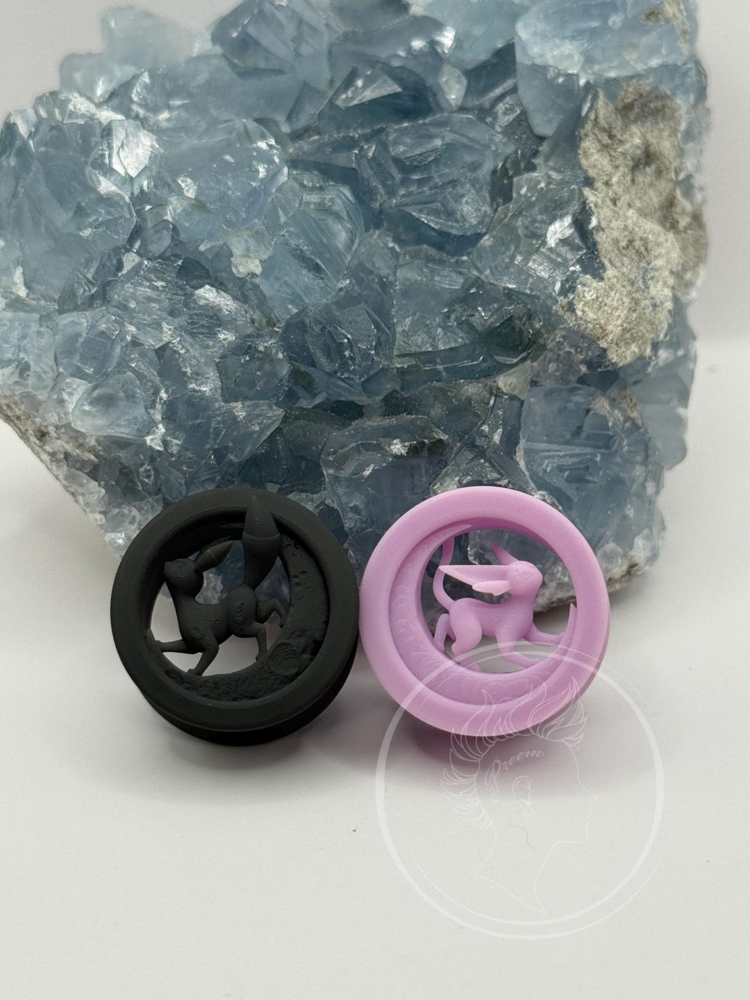 Custom Sized Pair Pokemon Inspired Umbreon & Espeon Earplugs - Double ...