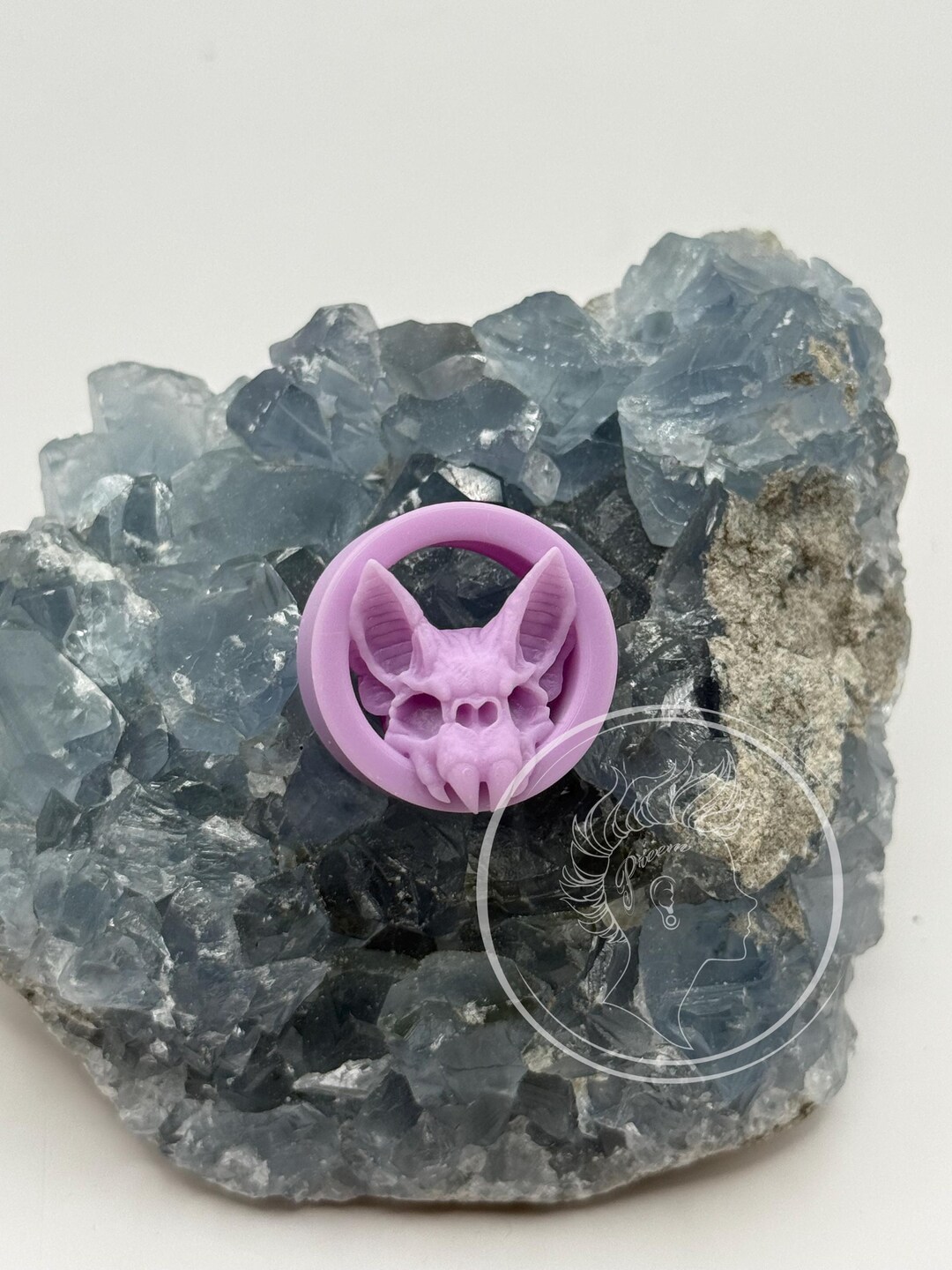 Custom Sized Pair Vampire Bat Skull Plugs - Double Flare Ear Tunnel ...