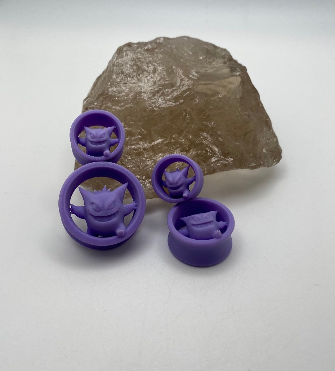 Custom Sized Pair Pokemon Inspired Gengar Earplugs - Double Flare Ear ...