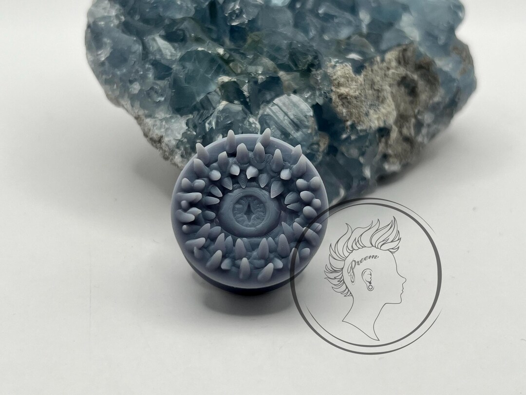 Custom Sized Pair Demonic Eye Earplugs - Double Flare Ear Tunnels ...