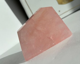 Deep Rose Quartz Slab Lays Flat or Stands Deep Pink Rose Quartz Slab ...