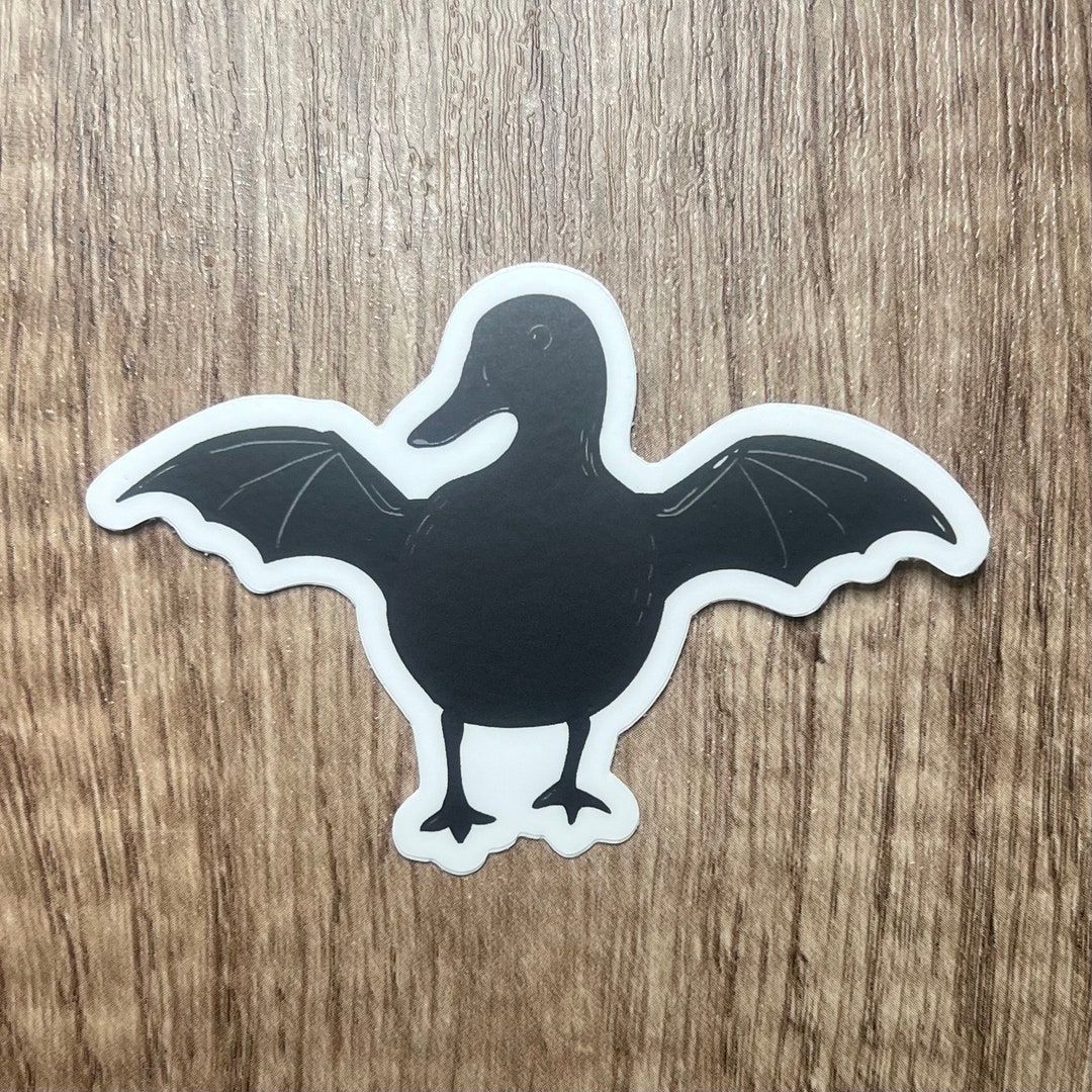 Raven the Bat Duck Sticker - Etsy
