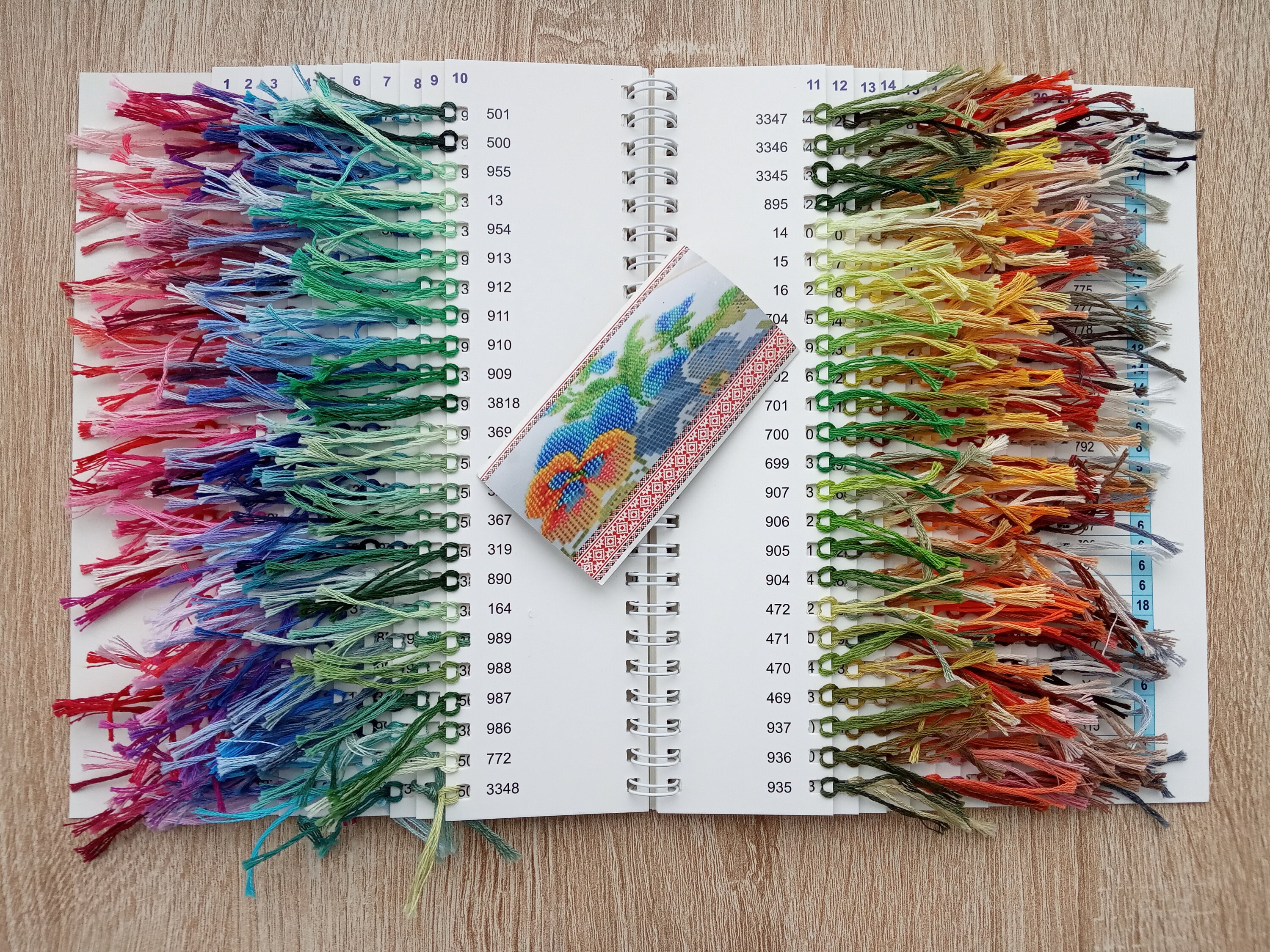 DMC Color Cards With Thread 482 Real Color Samples - Etsy