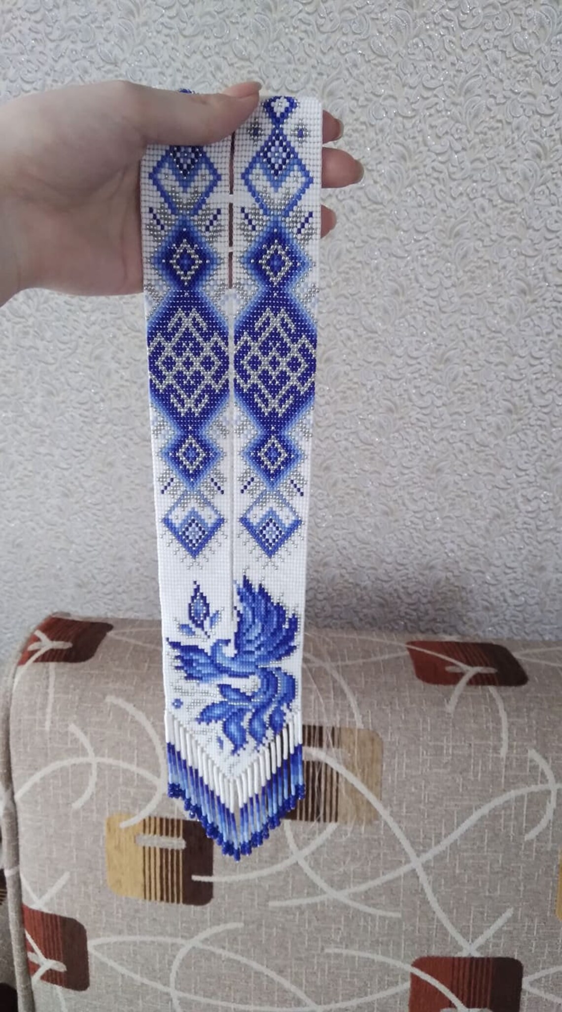 Beaded Necklace Bird Phoenix Gerdan Bead Loom Necklace Seed | Etsy