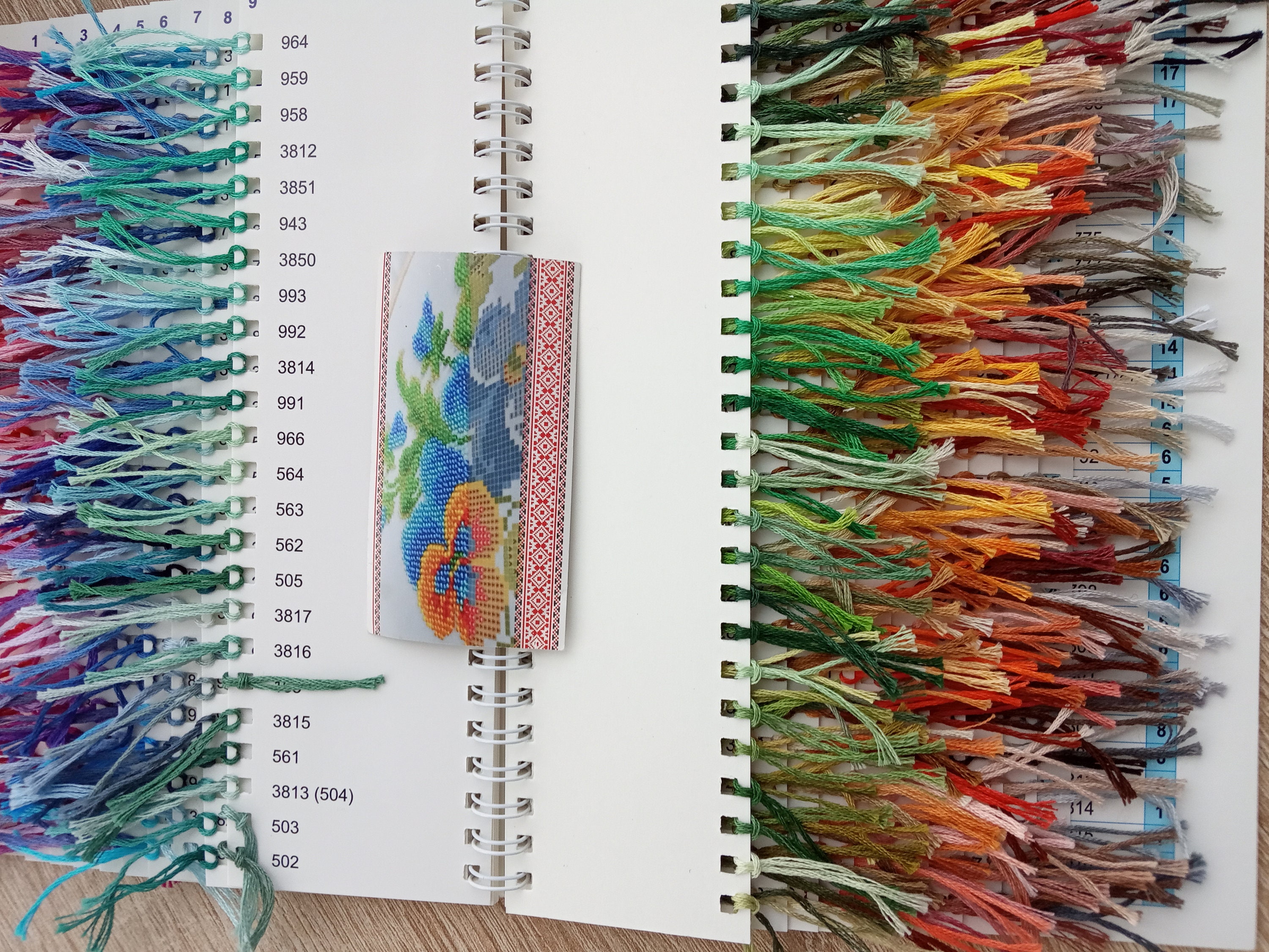 DMC Color Cards With Thread 482 Real Color Samples - Etsy