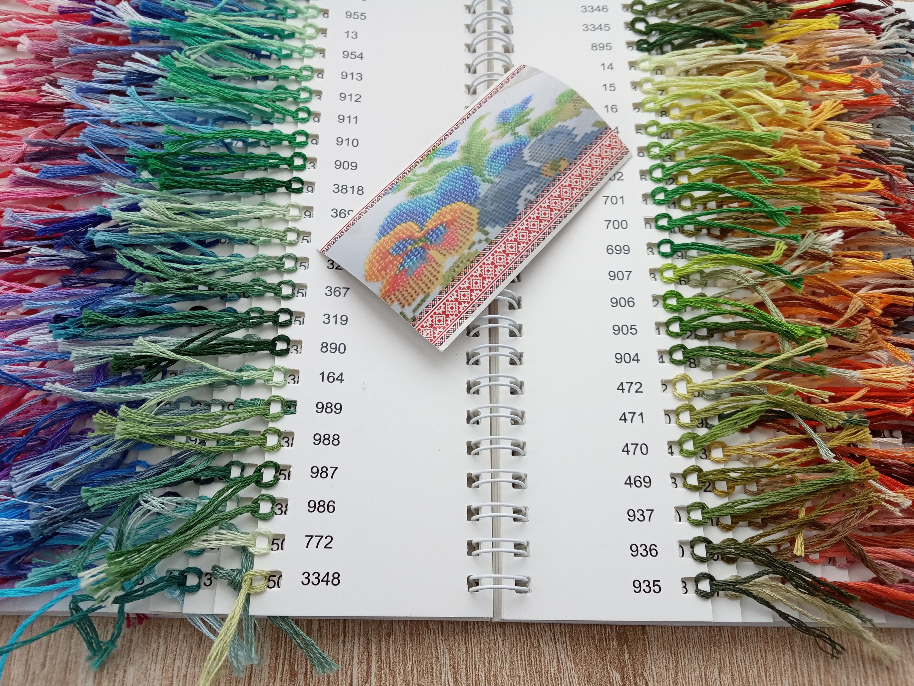 DMC Color Cards With Thread 482 Real Color Samples - Etsy