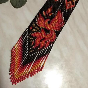 Beaded Necklace Bird Phoenix Gerdan Bead Loom Necklace Seed Beads ...