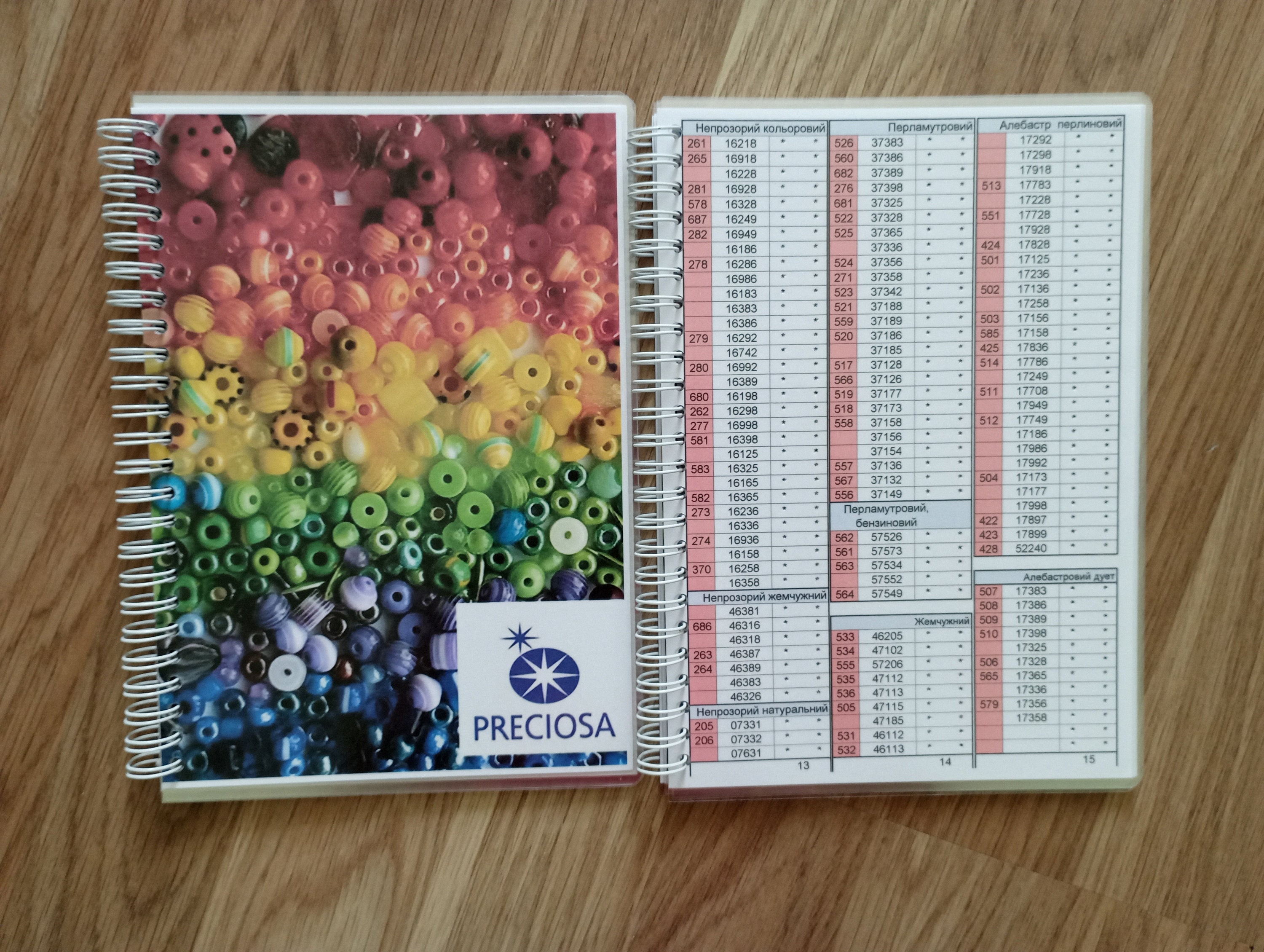 Color Palette Seed Beads Sample Card - Preciosa Ornela Catalog Book ...