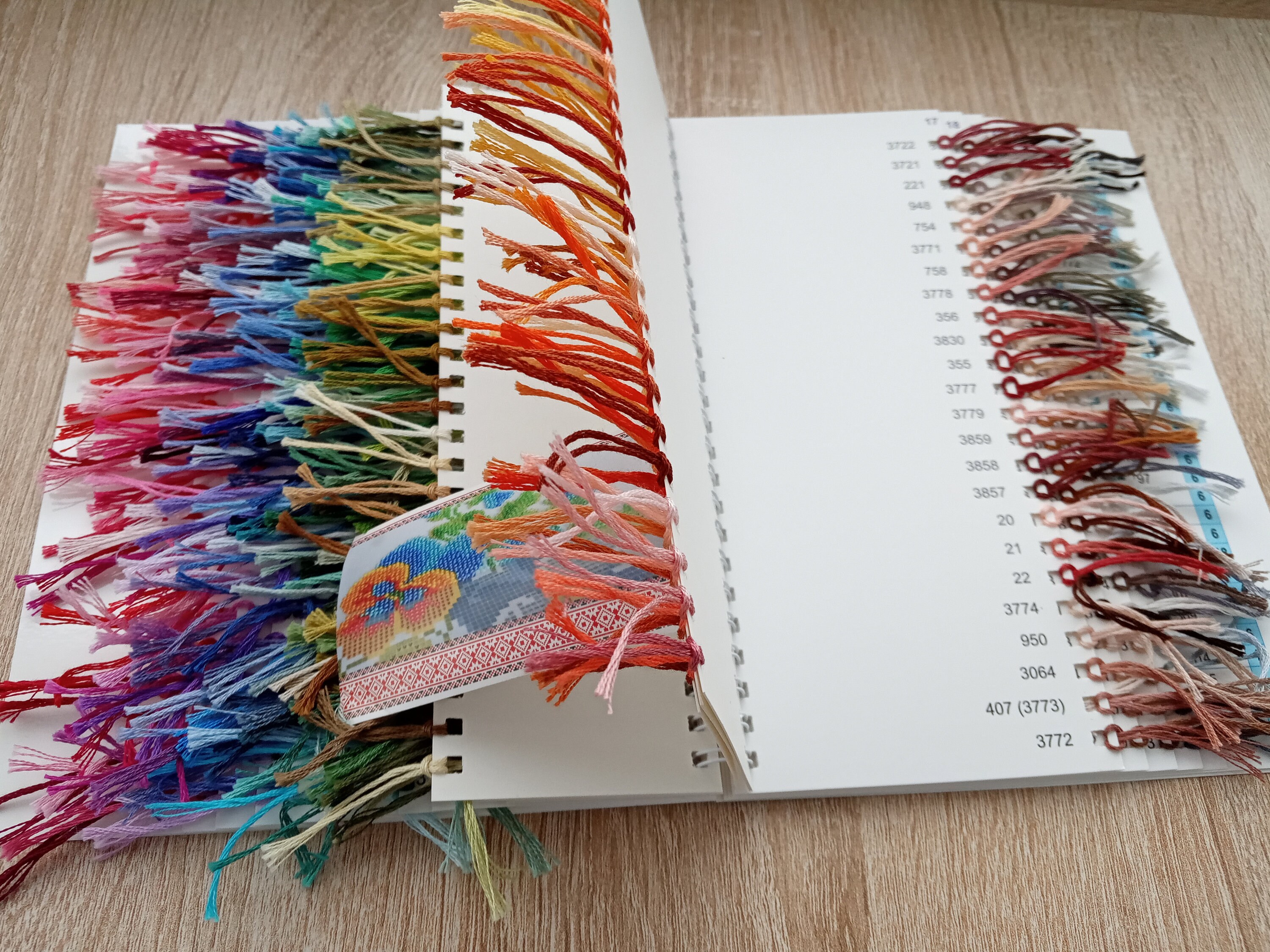 DMC Color Cards With Thread 482 Real Color Samples - Etsy
