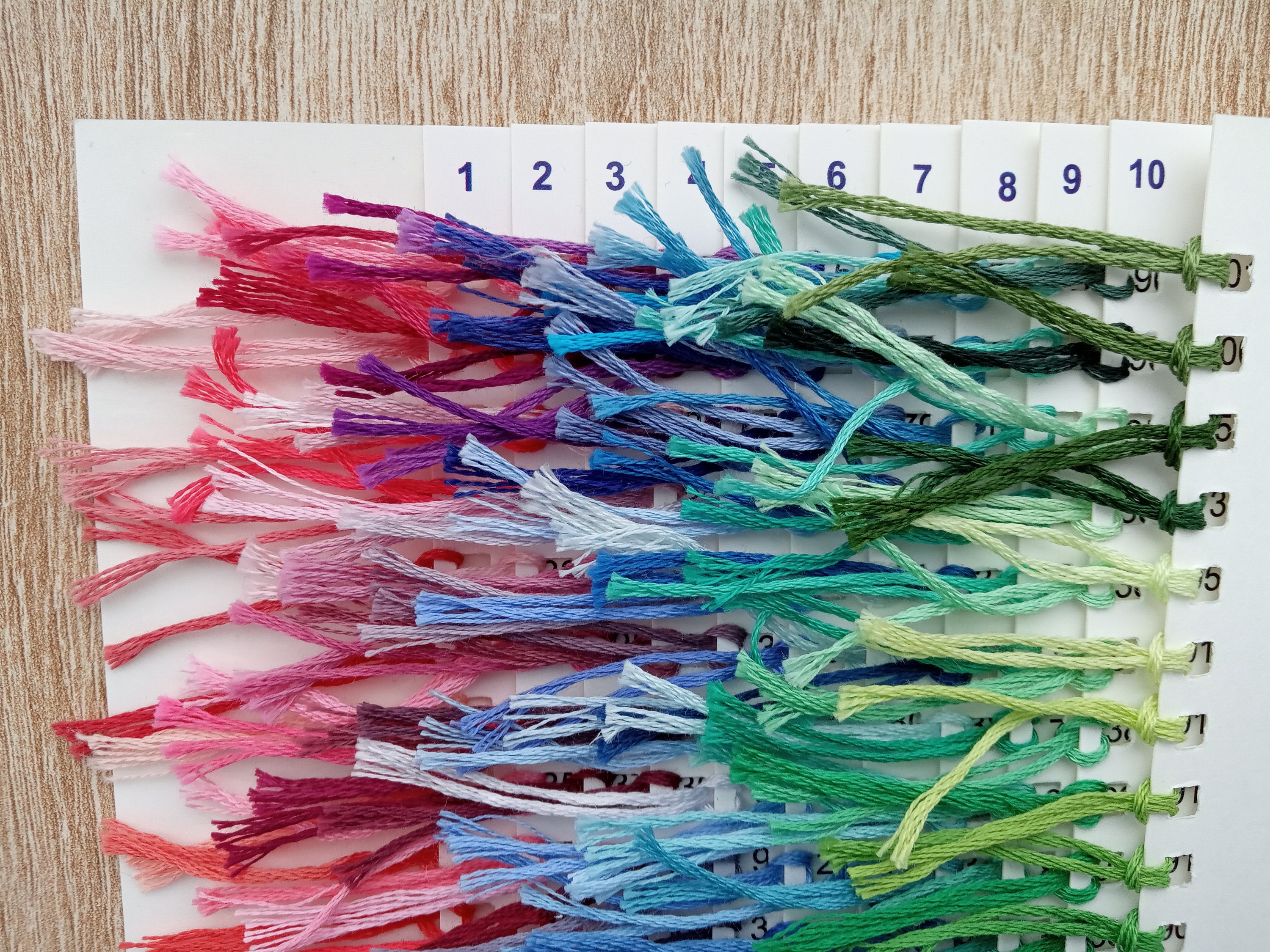 DMC Color Cards With Thread 482 Real Color Samples - Christmas Gift for ...