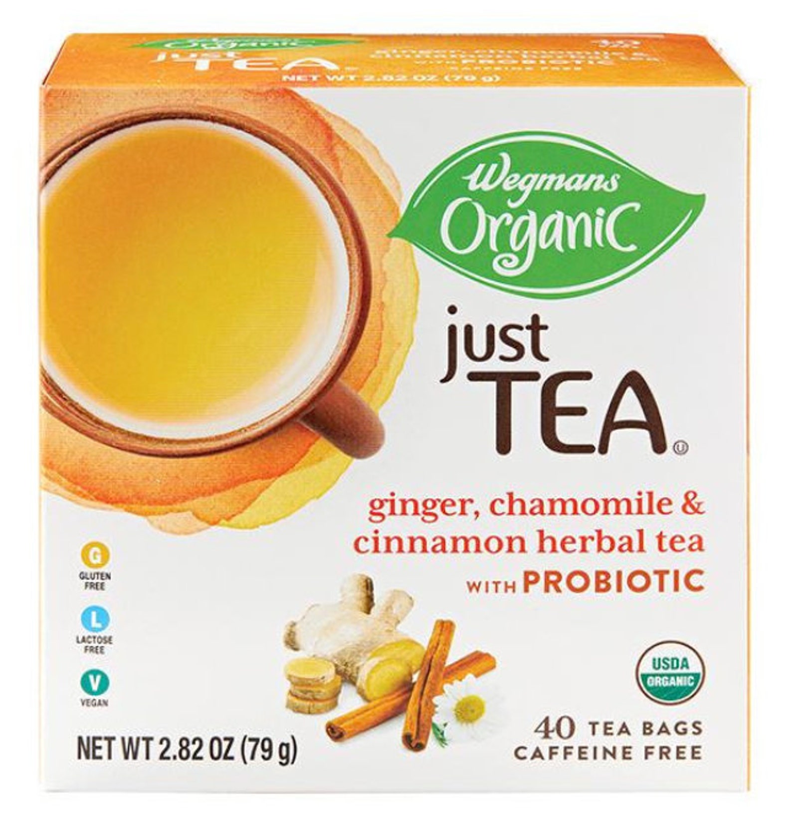 Wegmans Organic Just Tea Ginger Chamomile Cinnamon Herbal - Etsy