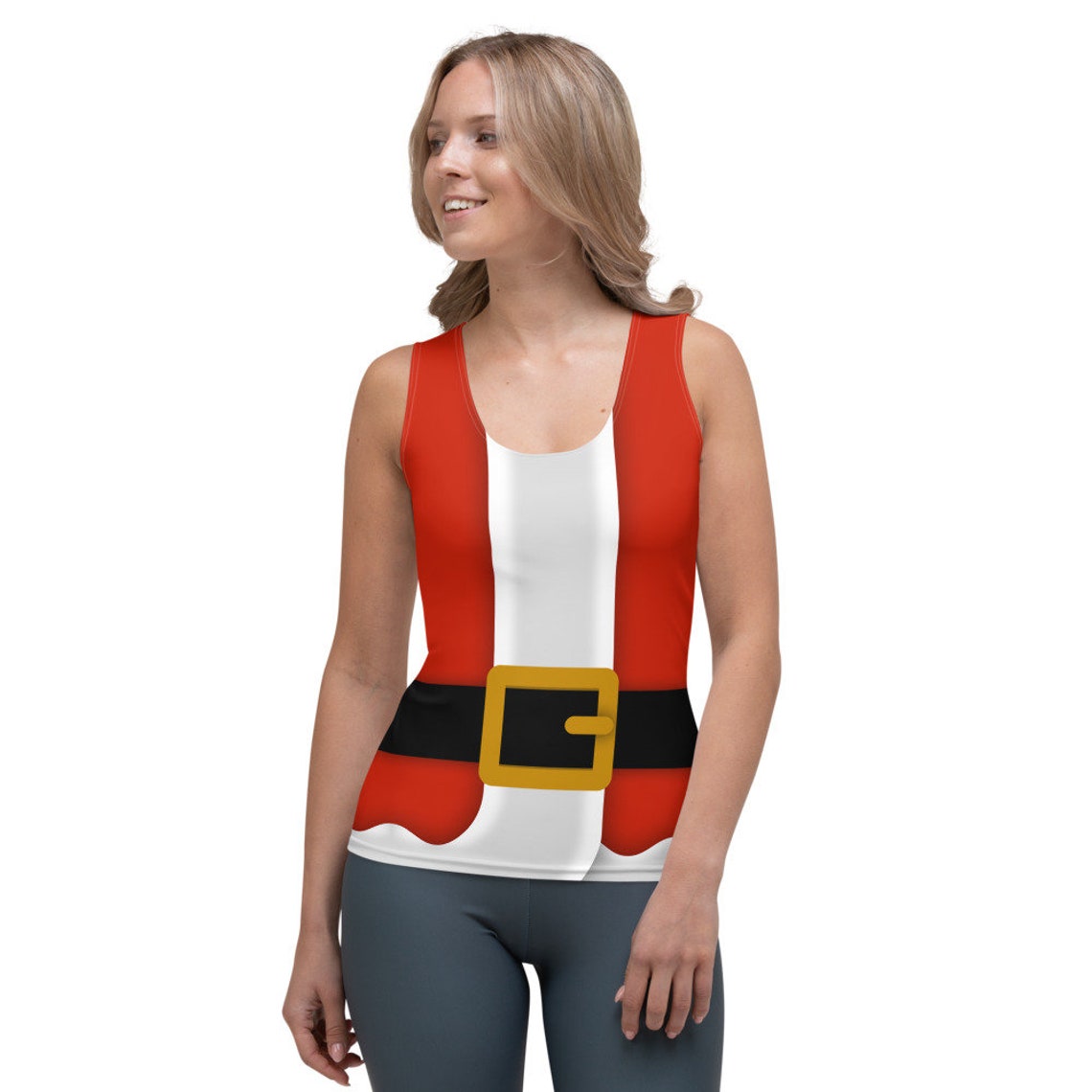 Santa Claus Christmas All-over Running Costume Women's Sport Tank Top ...