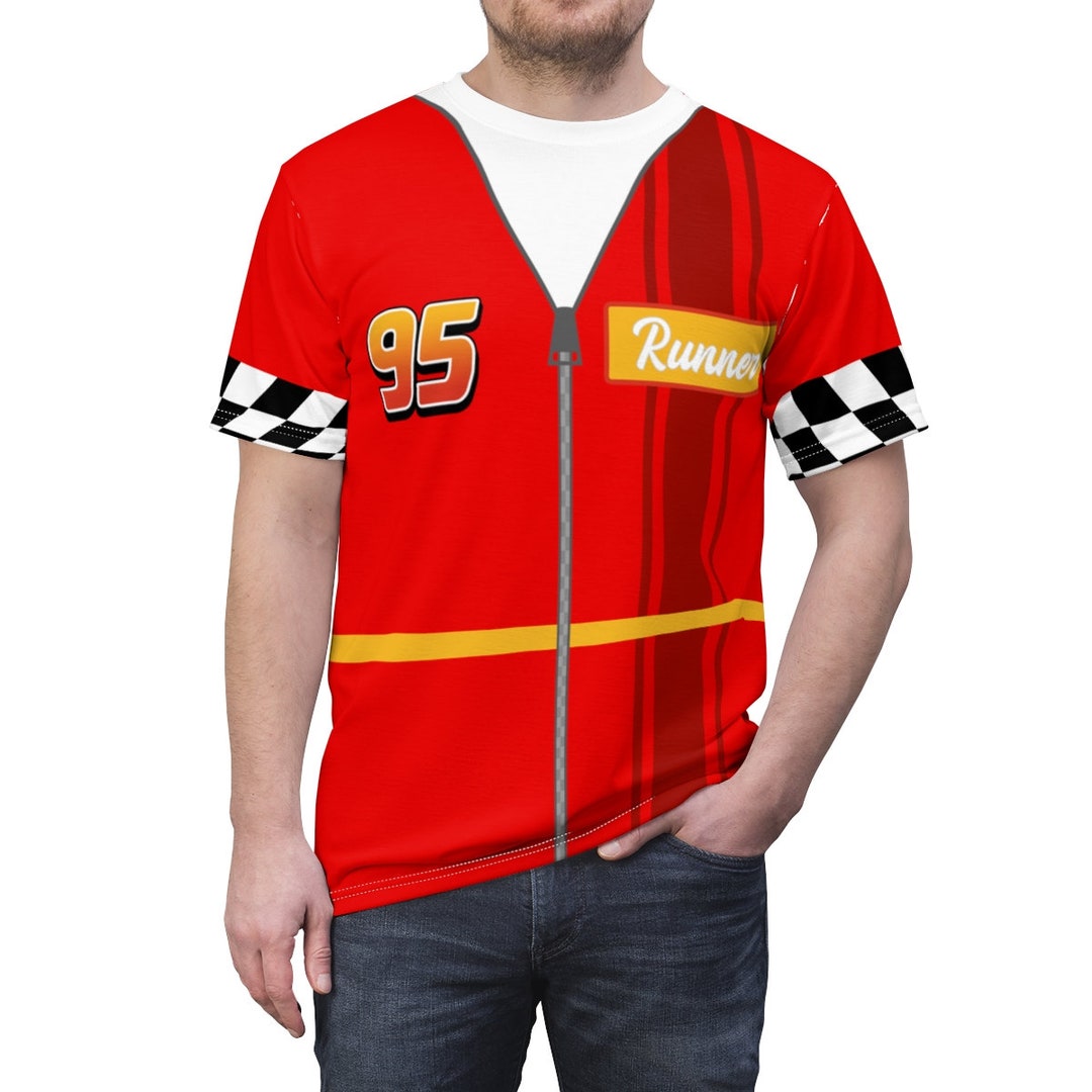 Lightning Pit Crew Cars Racing All-over Running Costume Unisex Sport ...