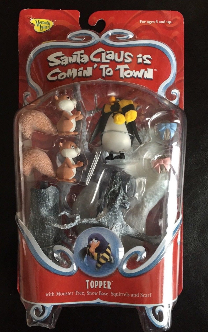 Christmas Santa Comin to Town Topper Penguin Scary Tree - Etsy