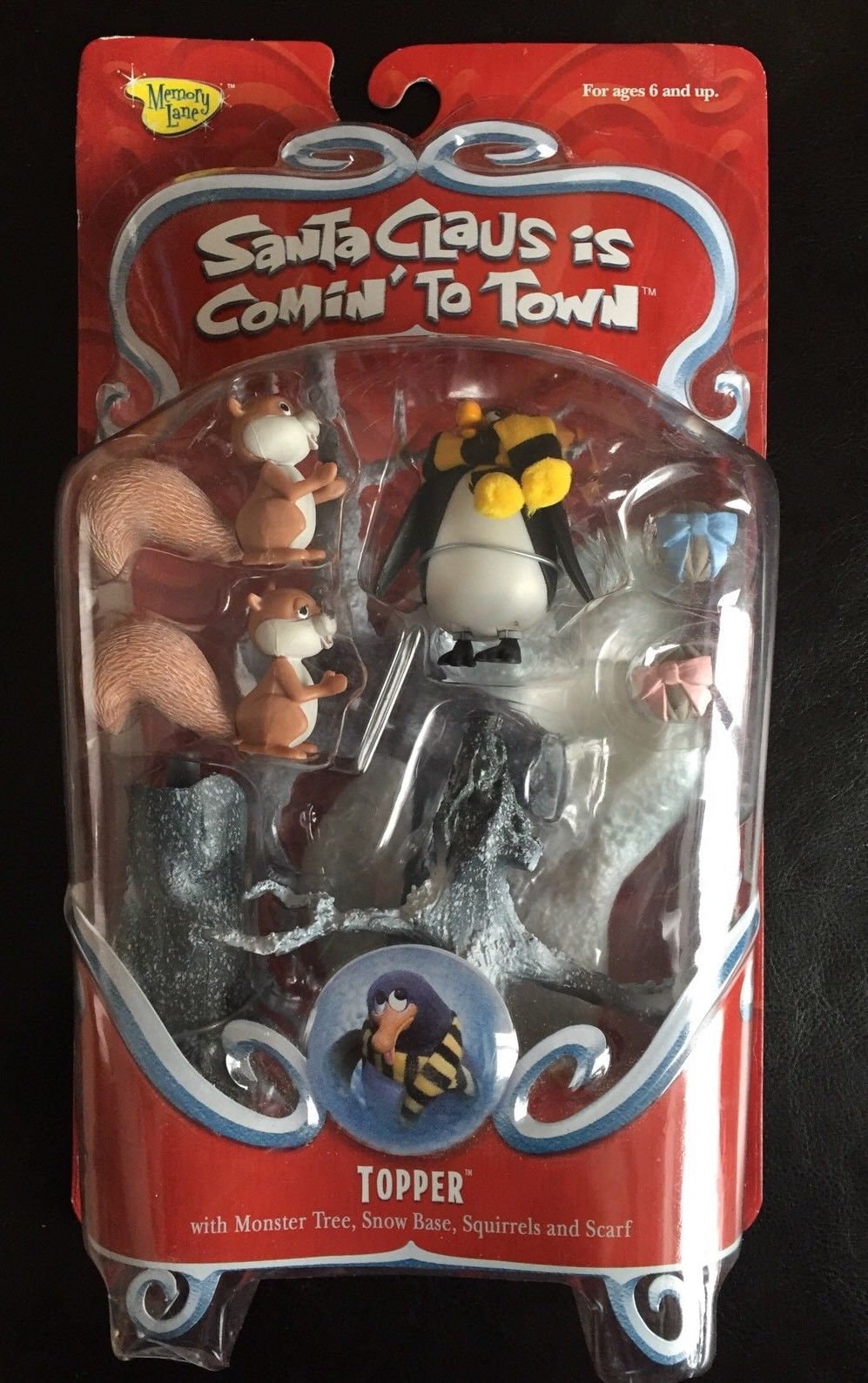 Christmas Santa Comin to Town Topper Penguin Scary Tree | Etsy