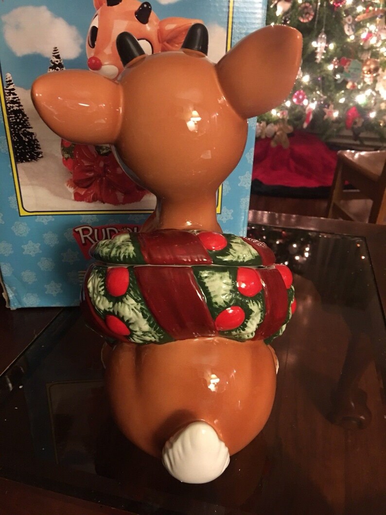 Cookie Jar Christmas Vintage Enesco LE Rudolph Red Nosed - Etsy Cookie Jar Christmas Vintage Enesco LE Rudolph Red Nosed - Etsy
