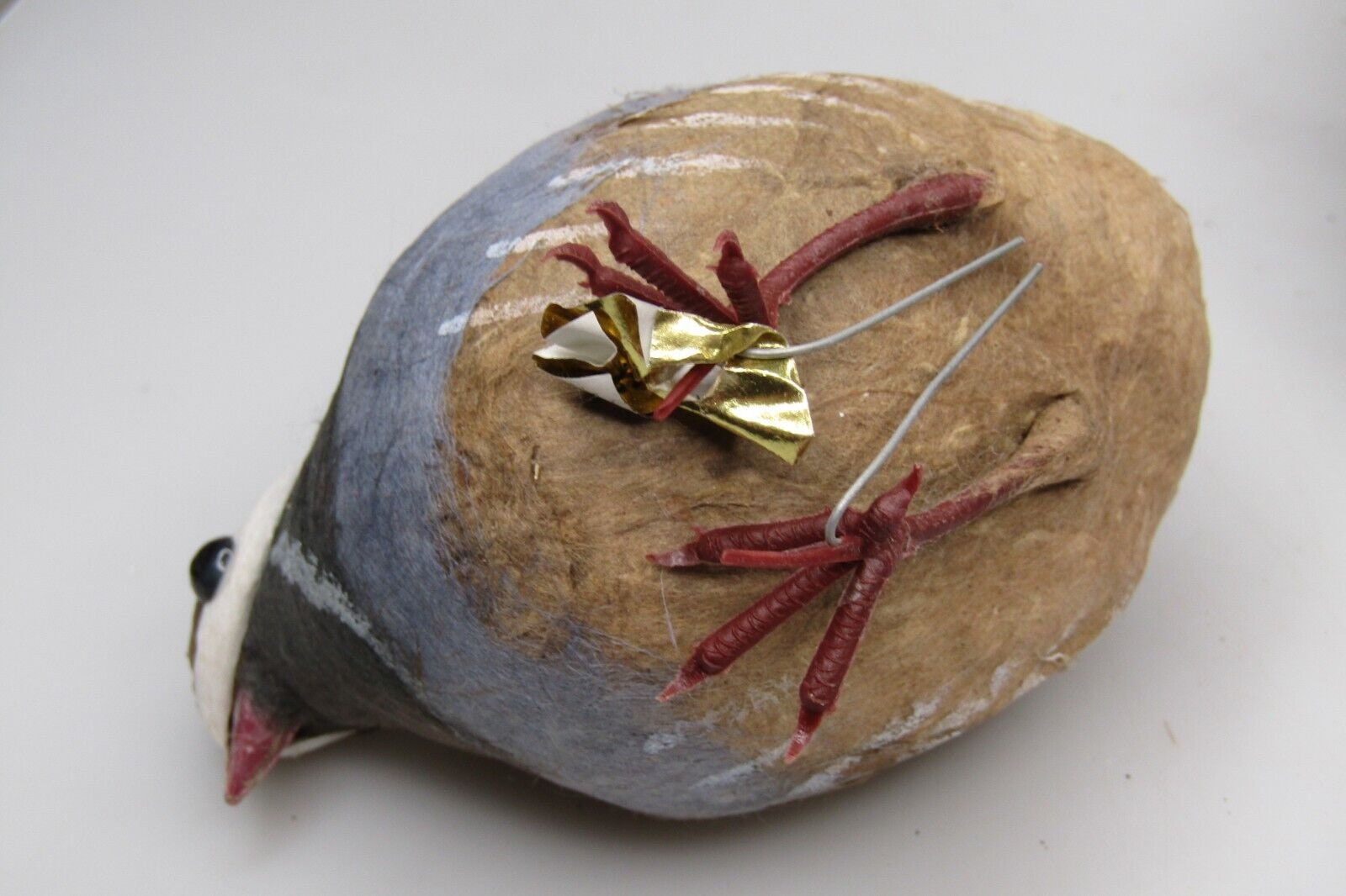 Vintage Paper Mache Real Feather BIRDS QUAILS Christmas - Etsy