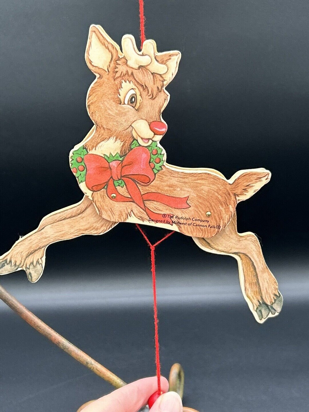 Wood Jumping Jack Rudolph the Red Nosed Reindeer Ornament RLM and ...