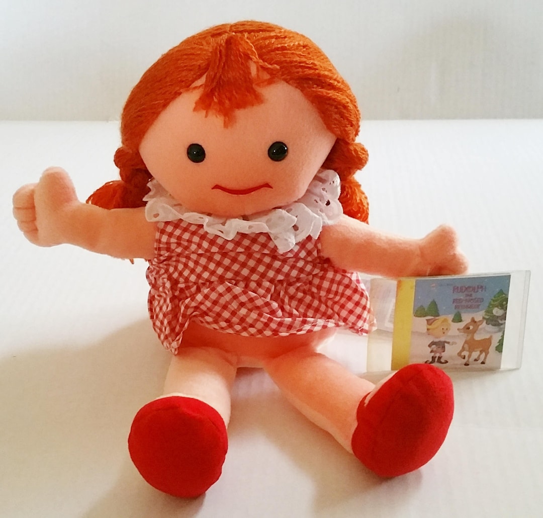 1998 Vintage CVS 12 Inch Large Plush Dolly Sue Rag Doll Rudolph ...