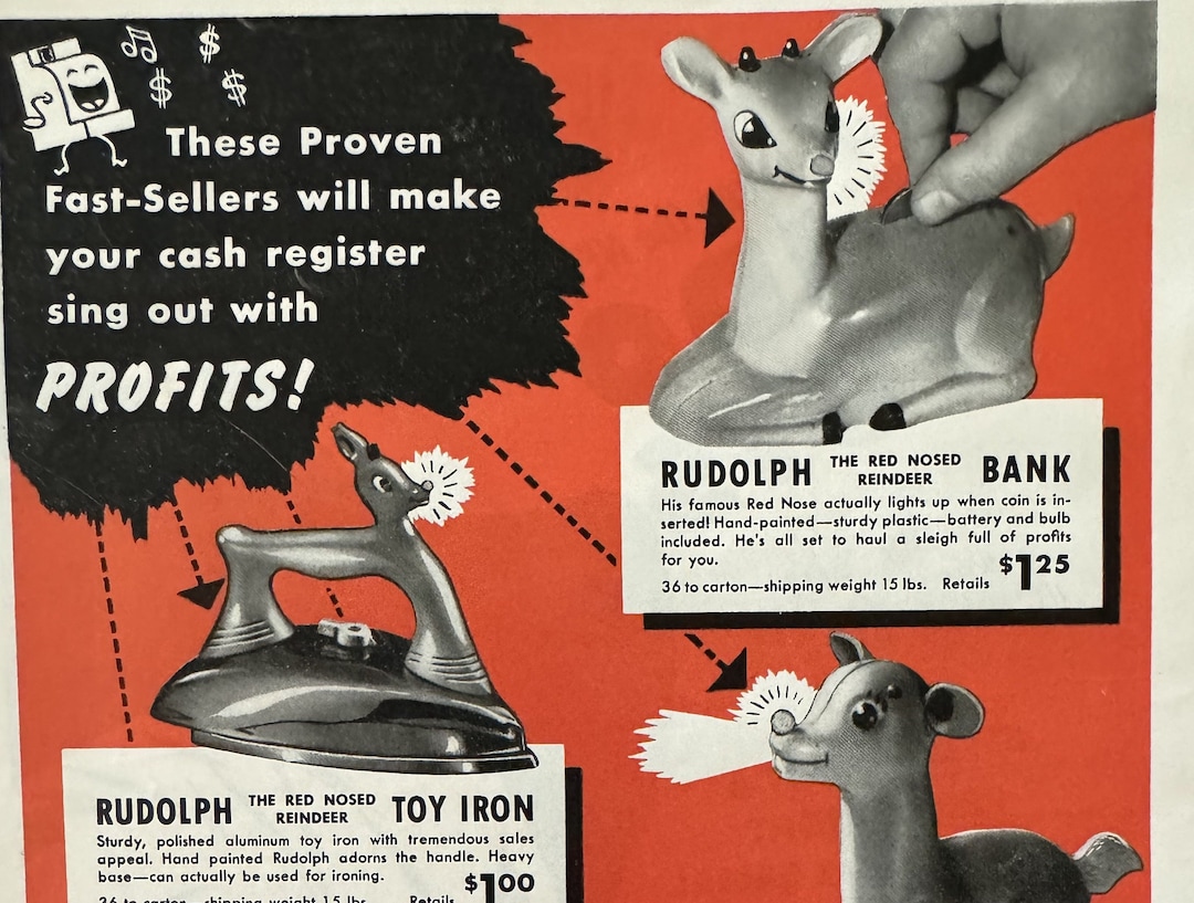 Rare Original Kahn Advertising Page Merchandise Memorabilia Rudolph the ...