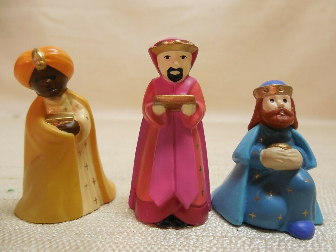 1980's Miniature Magi Three Wise-men 3 Kings for the Little Drummer Boy ...
