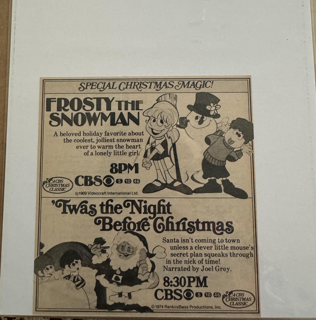 Rare CBS 1970s Frosty the Snowman and Twas Night Before Christmas ...