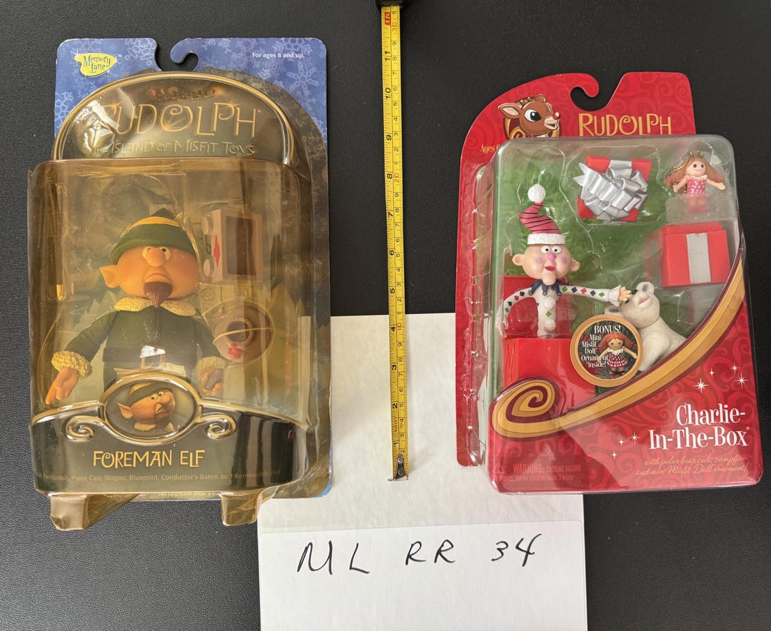2 Sets Vintage Charlie in Box, Boss Elf Polar Bear Dolly Rudolph, Dolly ...