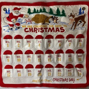 RLM Rudolph Vintage 1940's Furry Felt and Vinyl Advent Calendar Holiday ...