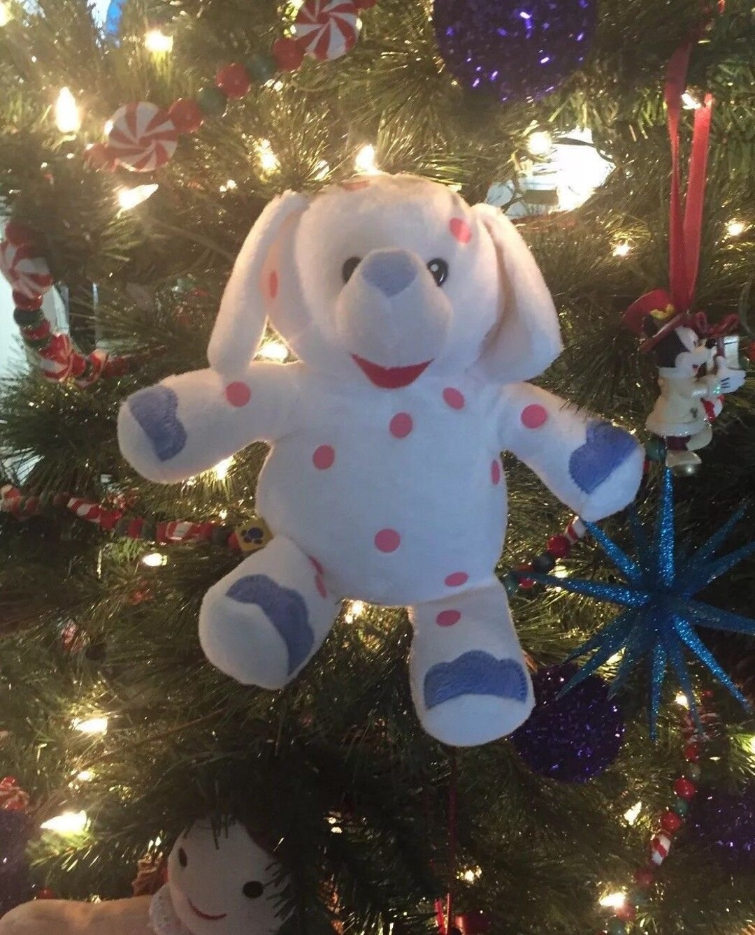 Rare 10 Inch Soft Footman Pink Spotted Polka Dot Elephant Rudolph ...