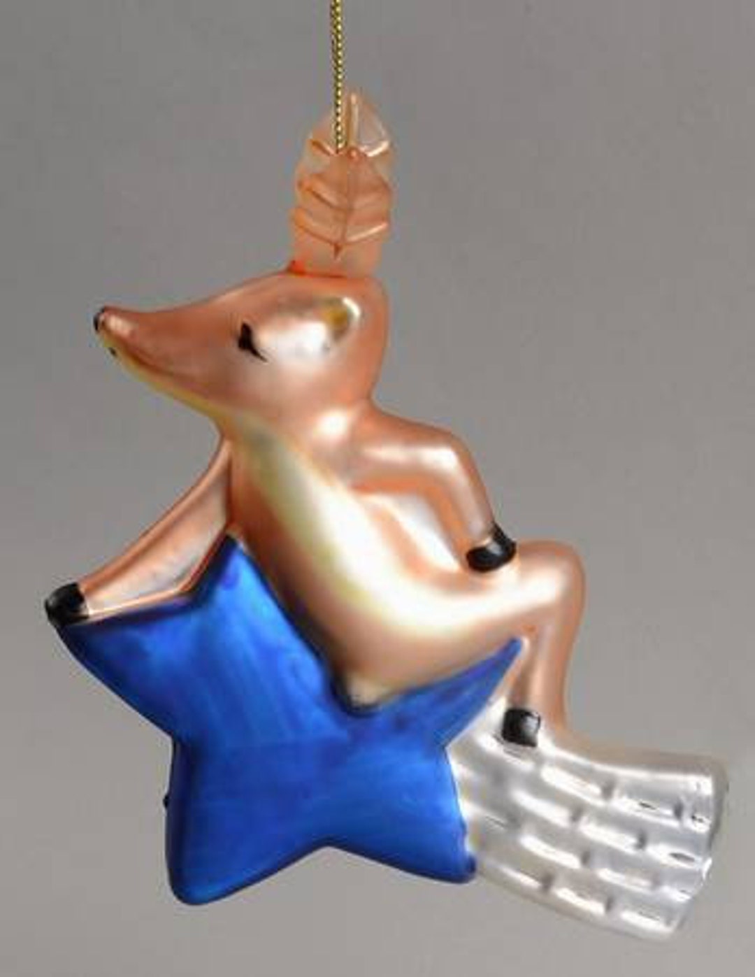 Very Rare! COMET Art Deco Style Decor Glass Blown Holiday Tree Ornament ...