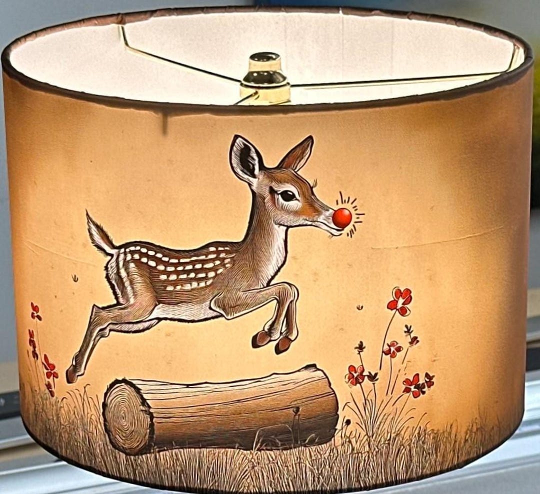 Christmas RUDOLPH Red Nosed Reindeer Lamp SHADE Only - Etsy