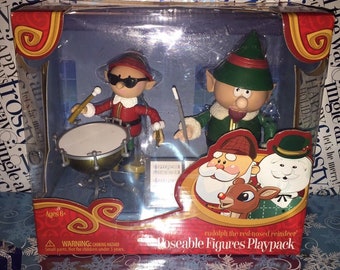 Rare! Round 2 Forever Fun Rudolph Girl Elf Elves Harp Harpist With ...