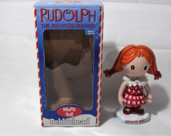 Bobblehead Nodder Dolly for Sue Rag Doll Vintage Rudolph Reindeer ...