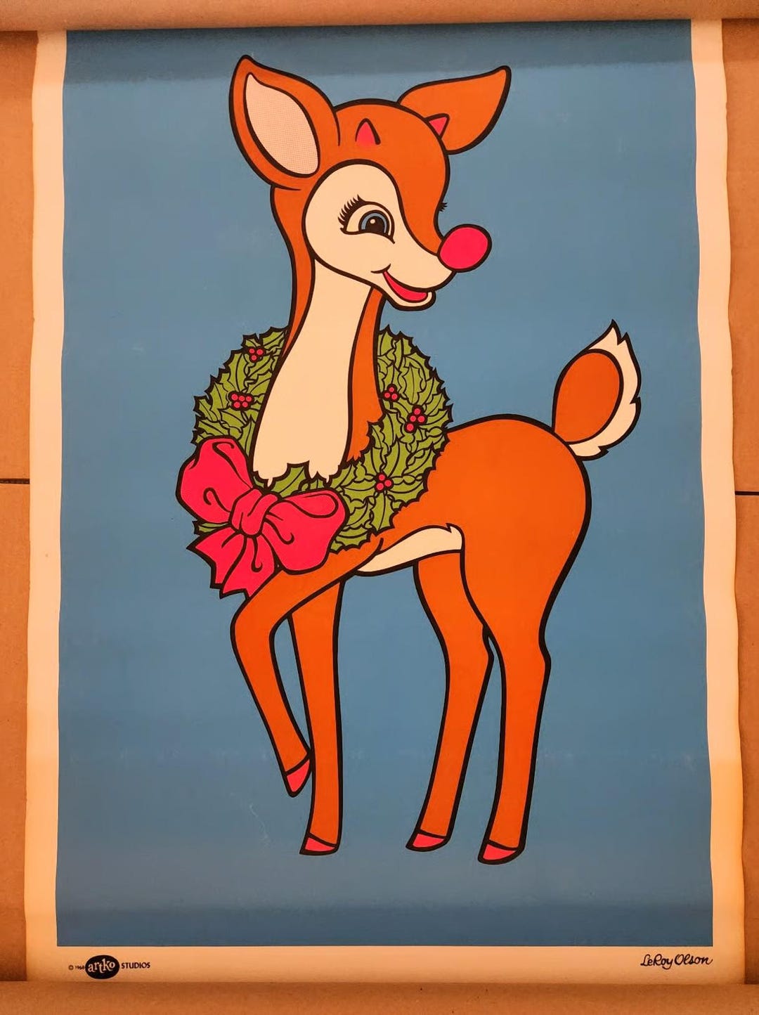 Rare! Original Artist Movie Poster Rudolph the Red-nosed Reindeer ...