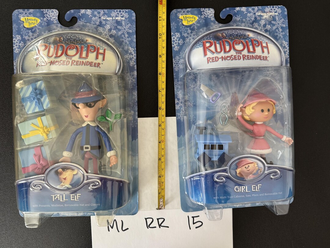 2 Sets Vintage Rudolph Tall Elf Hank / Choir Girl Elf, Train Memory ...
