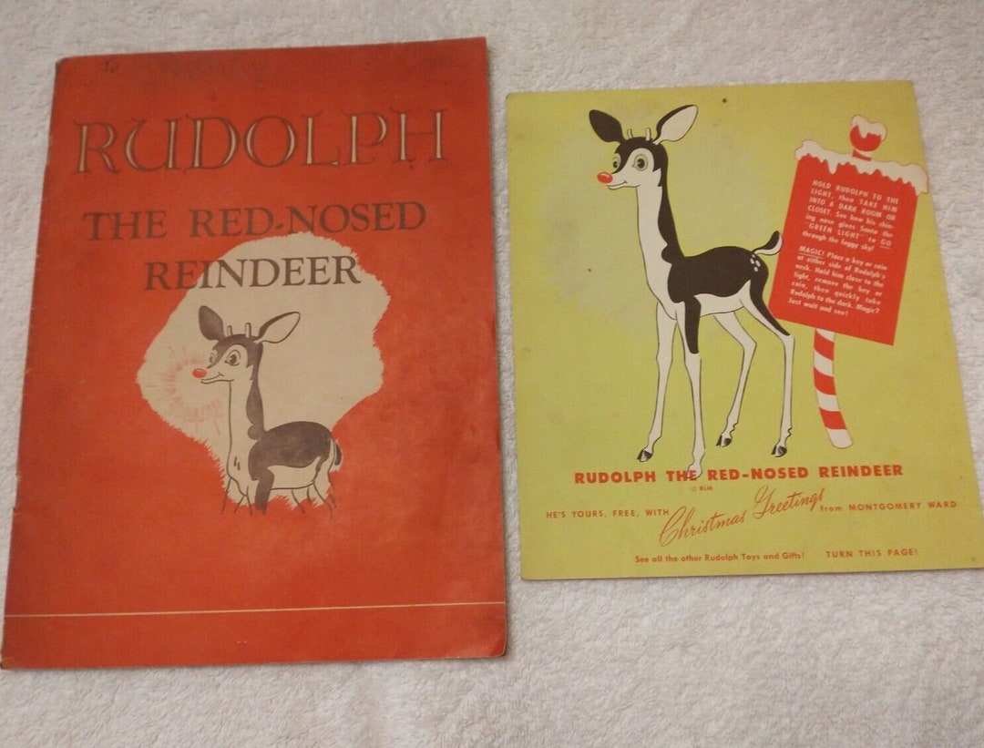 Ultra Rare 4-motored Plane Original Yellow Glow in Dark Ad, Rudolph the ...