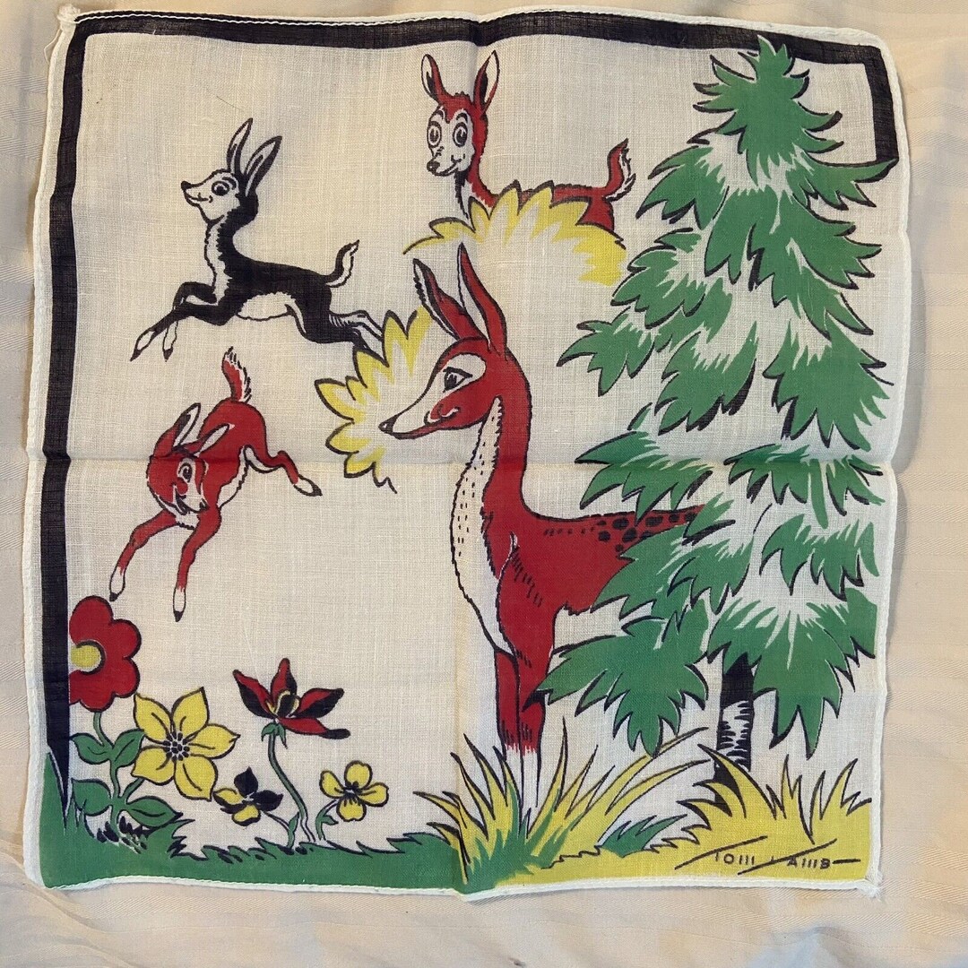 Ultra Rare! Scarf Hankie, Original RLM Rudolph the Red-nosed Reindeer ...