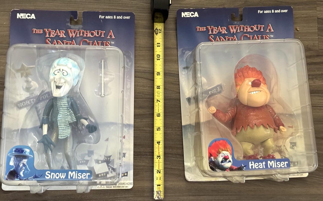 Rare Snow Miser/heat Miser Figurine: Year Without Santa Claus NECA ...