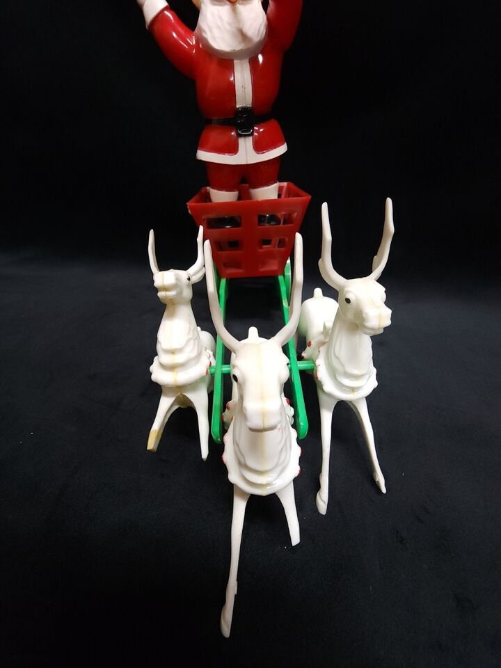 1950s Rosbro Rosen Santa’s Candy Wagon Christmas Reindeer Hard Plastic ...