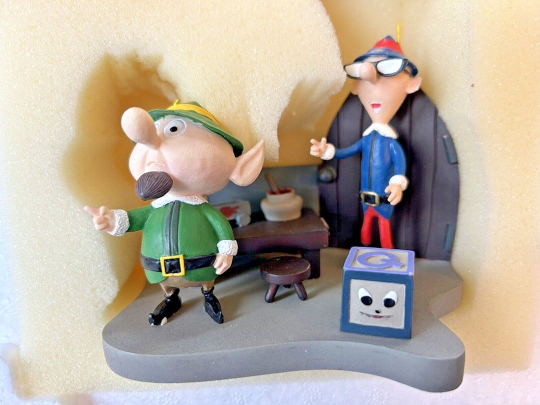 Rare HTF Vintage Foreman and Tall Hank Elf Elves Workshop Paint Wagon ...