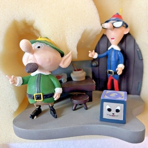 Rare HTF Vintage Foreman and Tall Hank Elf Elves Workshop Paint Wagon ...